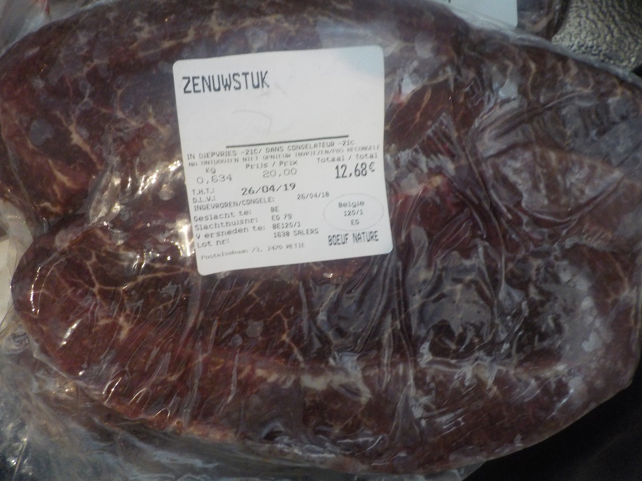 zenuwstuk (bevroren) - Hoevewinkel Puur Local - Inforegio.be